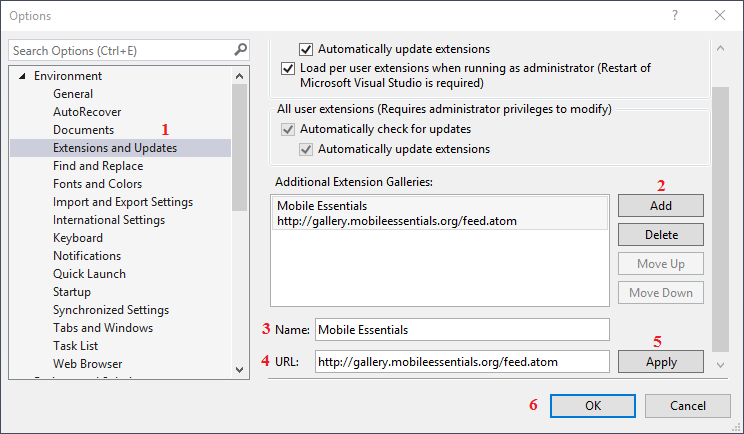 To configure o pen your Visual Studio. Go to Tools > Options