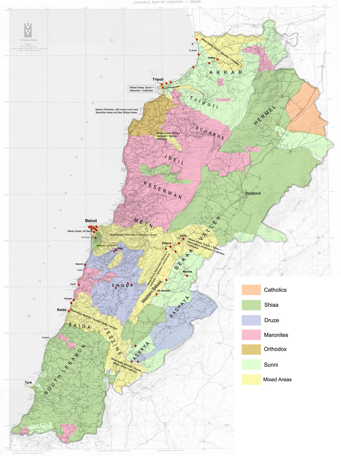 MAPS OF LEBANON