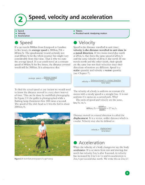 Speed, velocity and acceleration - AL Physics in English medium