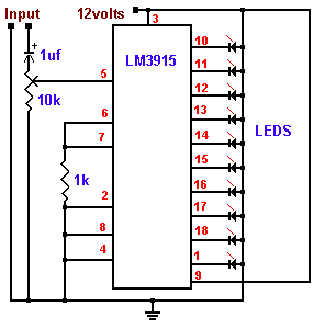 LED VU METER (sound display ) LM3915 [Testet]