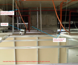 Electrical Installation Wiring Pictures: Lighting flexible conduits