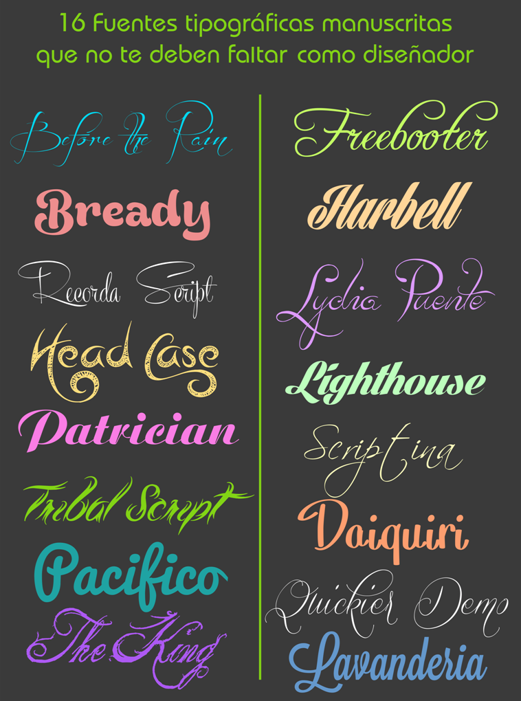 16 Tipografías manuscritas que no te pueden faltar | Boceto Studios