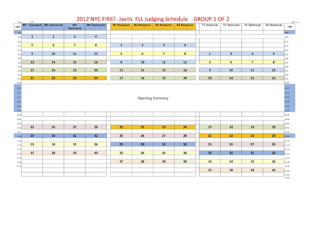 NORM'S ROBOTICS: FLL Schedules: Judging and Performance: March 18, 2012
