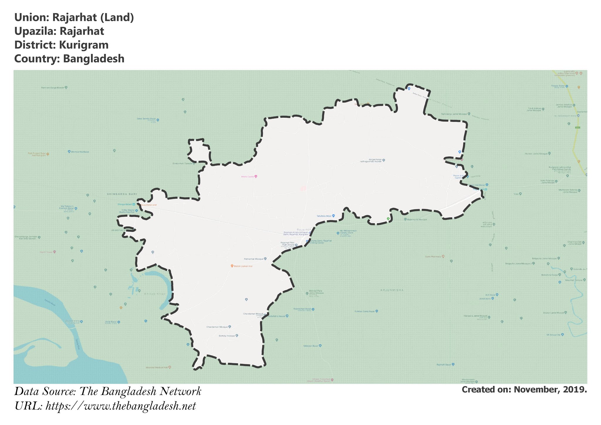 Rajarhat Union, Kurigram
