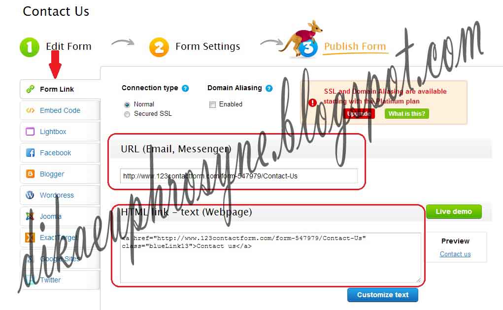 Cara Membuat Contact Us di Blog - Dika AW