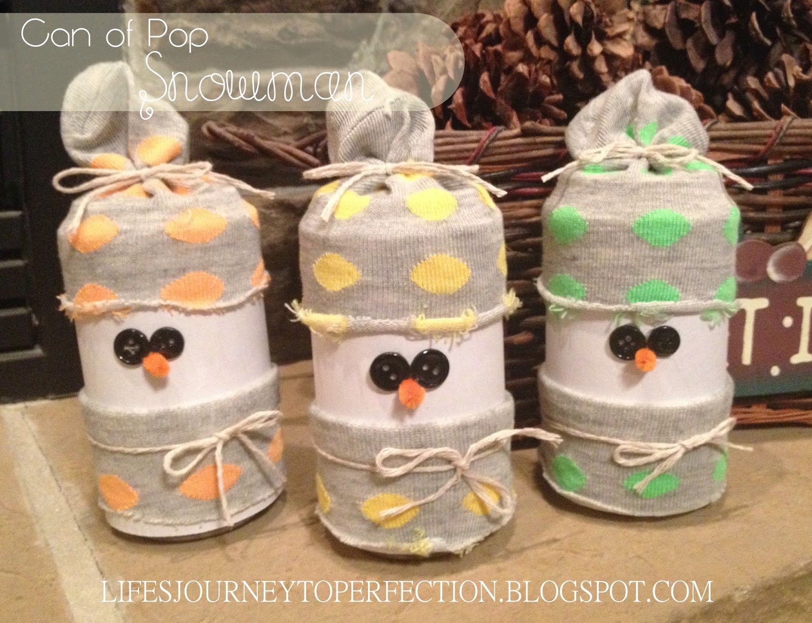 Life's Journey To Perfection: Soda Pop Snowmen Gift Ideas