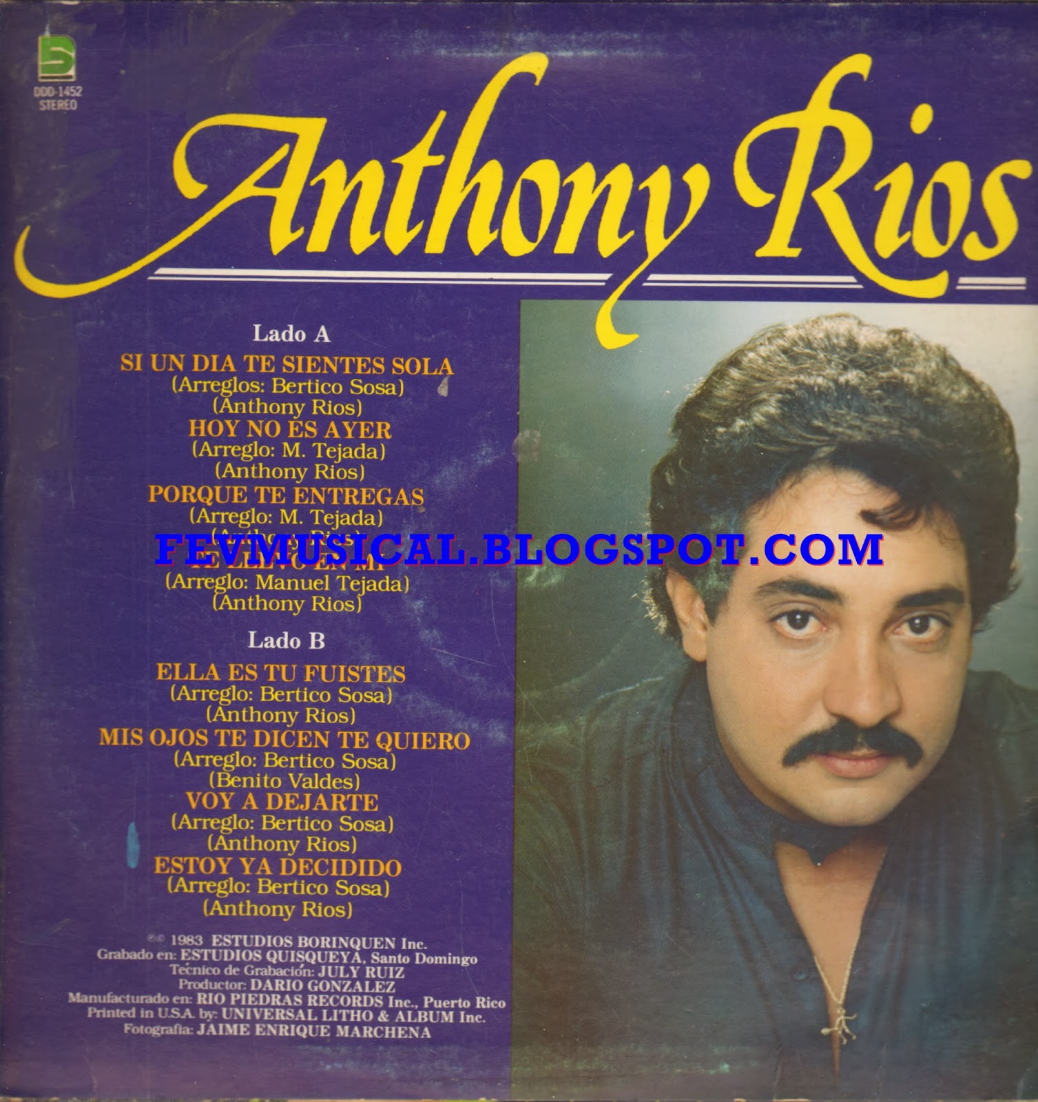 FEV MUSICAL: 1983 - Anthony Rios (Borinquen)