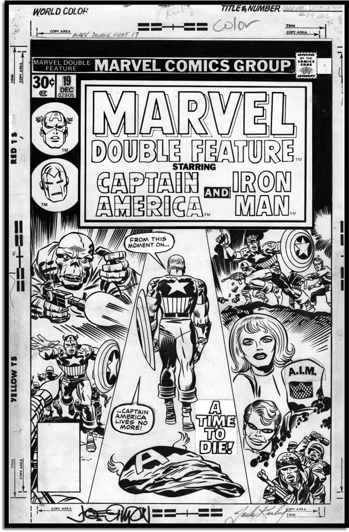 Cap'n's Comics: Colorful Cover To Marvel Double Feature #19 by Jack Kirby