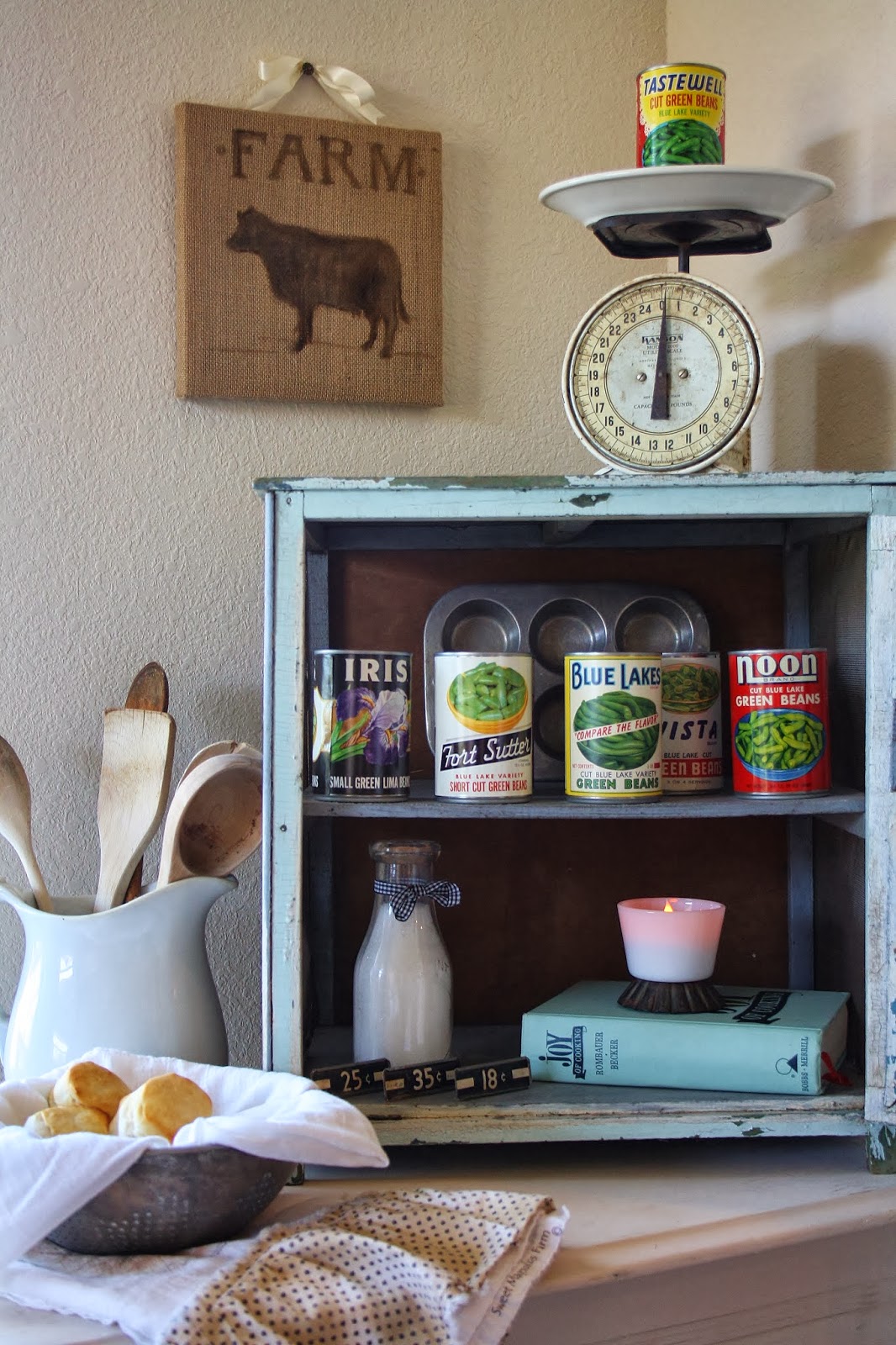 The Farmhouse Porch: General Store Vignette Vintage Can Labels and How ...