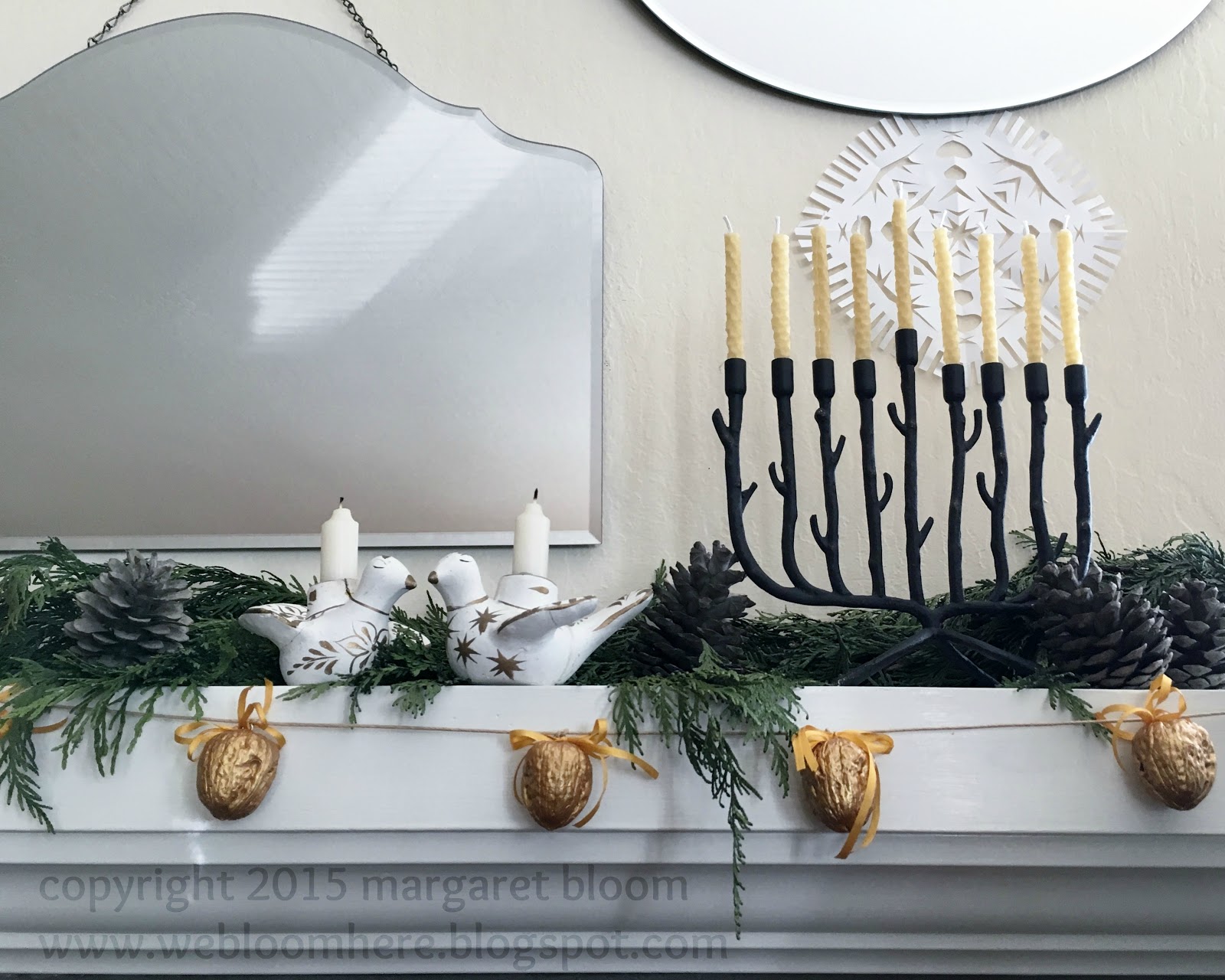 we bloom here: tutorial :: a golden walnut garland