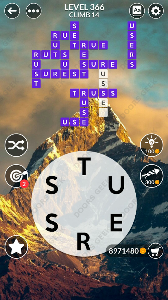 Wordscapes Level 366 Answers ~ Doors Geek