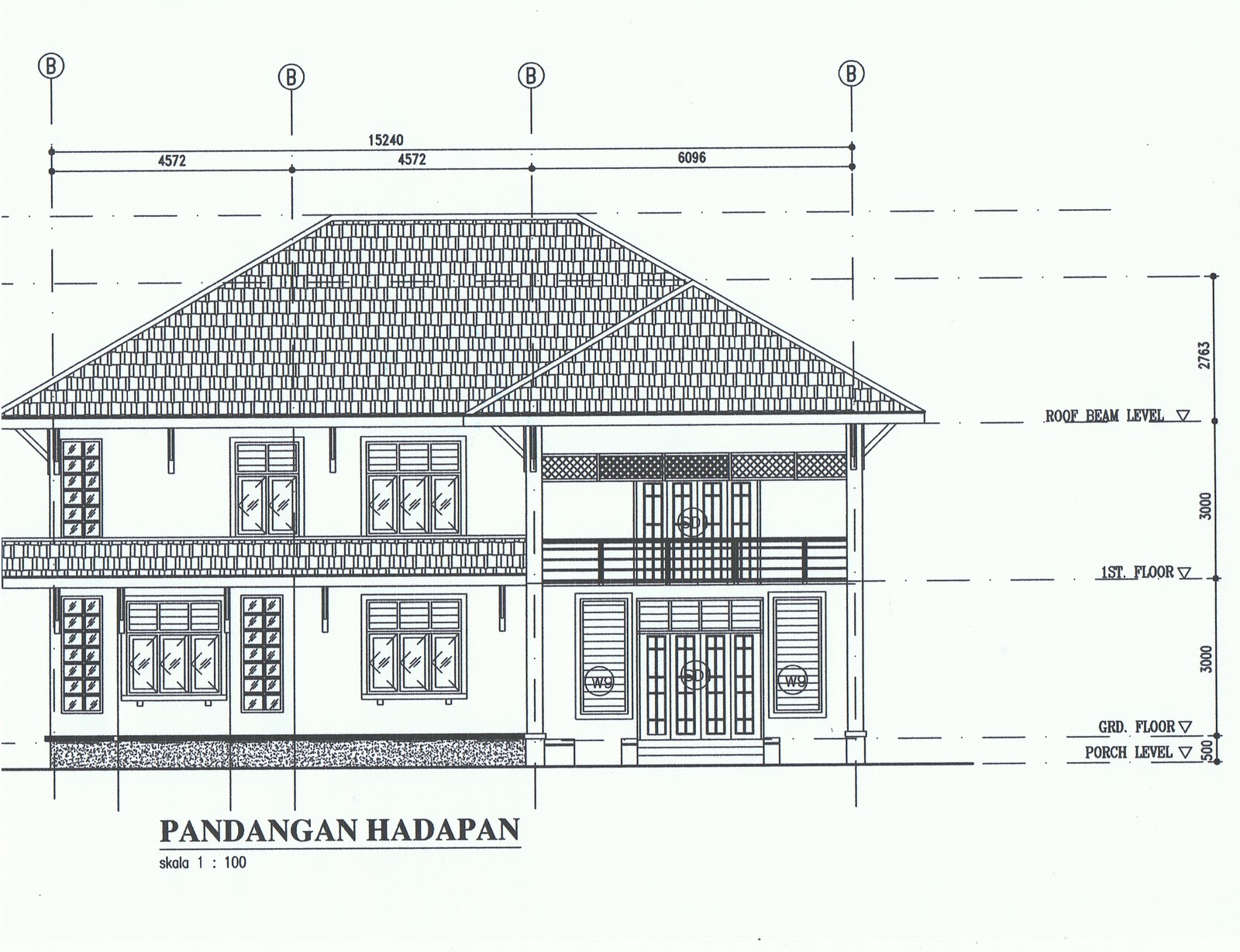 PELUKIS PELAN ARCHITECT DAN STRUCTURAL DESIGN: contoh 1