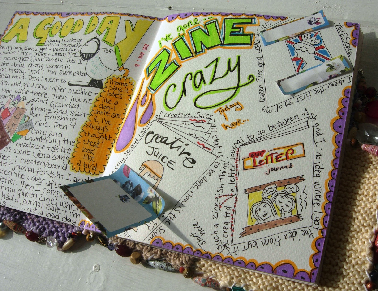 Jennibellie Studio: A Week of Doodle & Zine Craziness, Studio Revamp and Gesso Mess