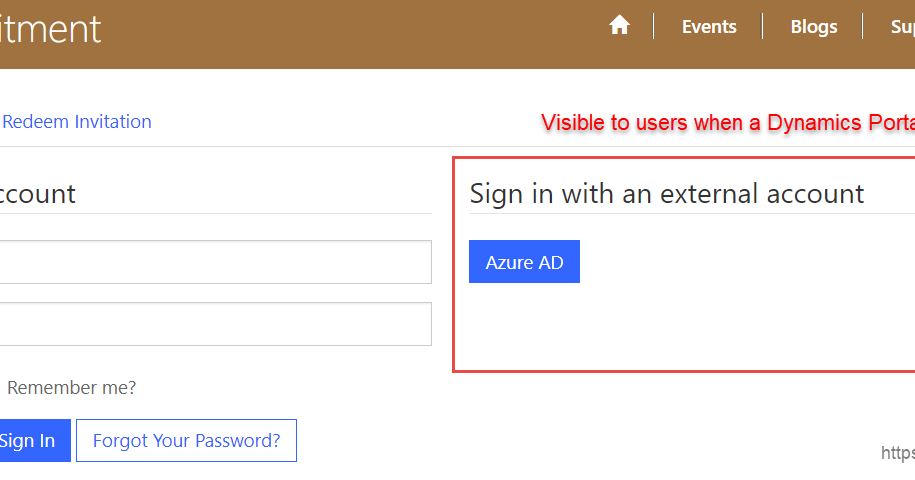 Hiding the Sign In with External Account option for users in Dynamics ...