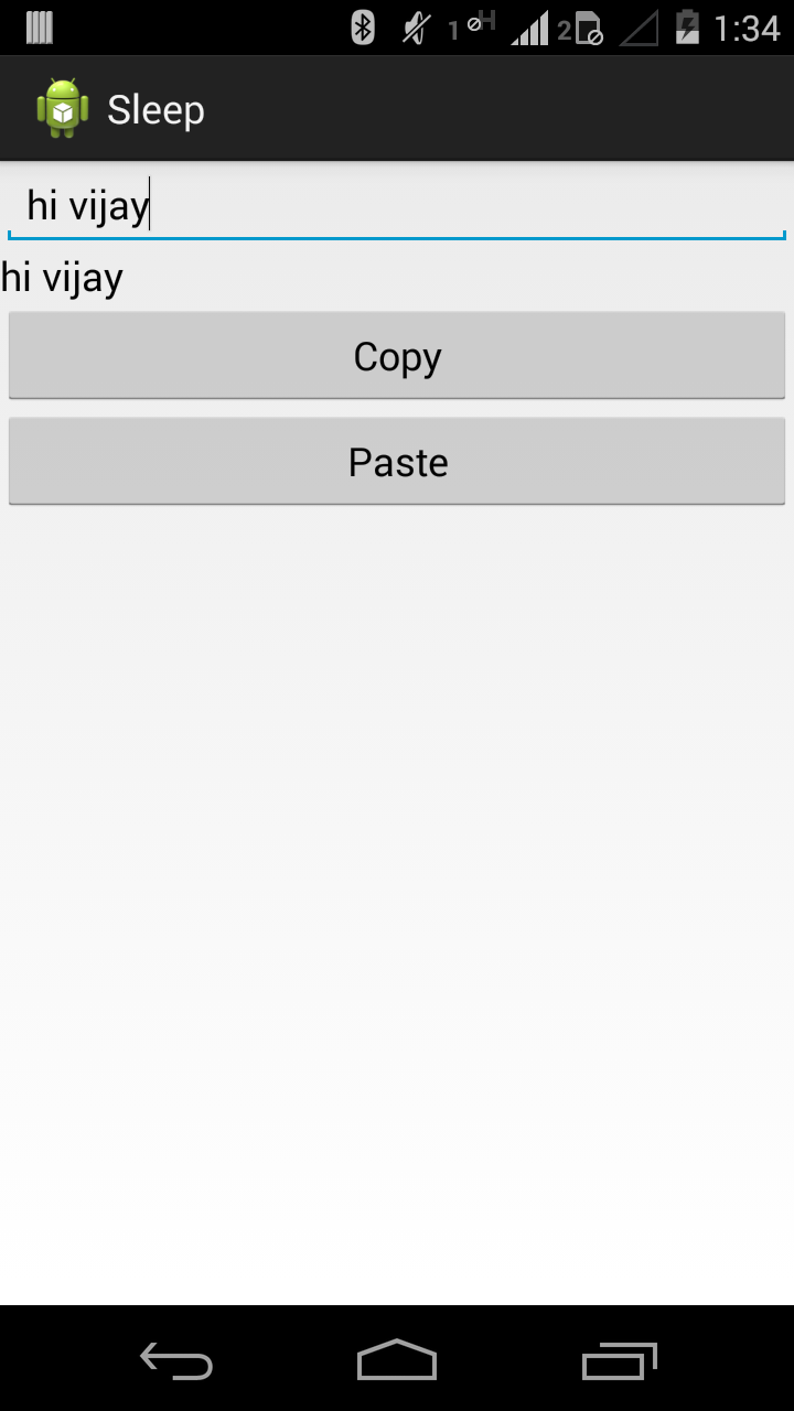 Copy and paste text on android - gerafoot