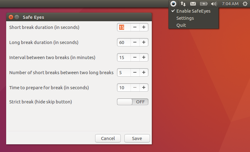SafeEyes Protects You From Eye Strain When Working On The Computer ...