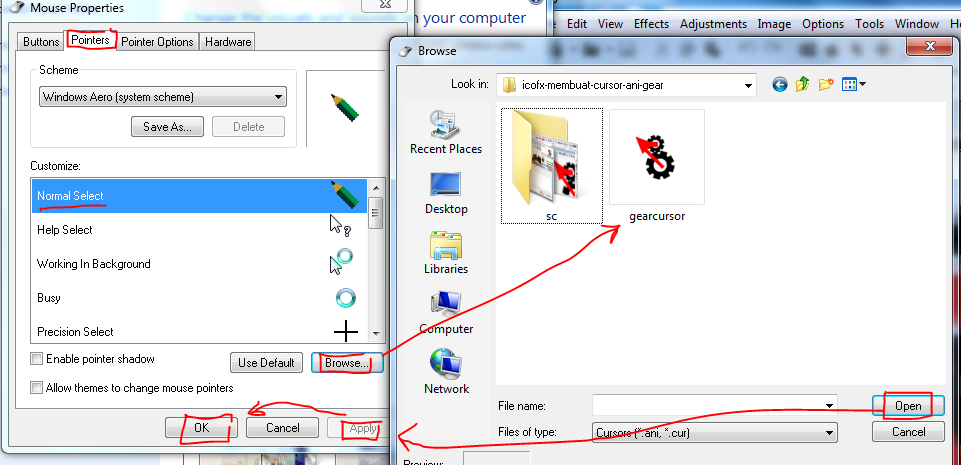 IJO GRAFIS: Tutorial Membuat Cursor Animasi Gear untuk Windows ...