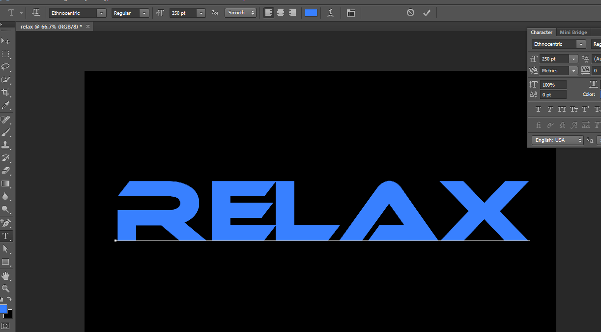 Create Scanline photoshop text tutorial