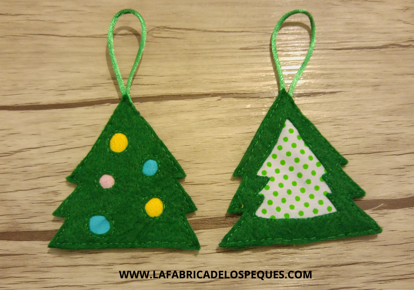 Adornos navideños de fieltro y tela - La fábrica de los peques