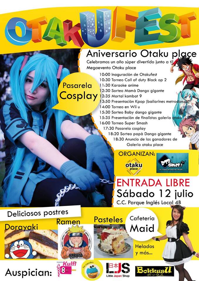 Ya se viene el OTAKUFEST!! Aniversario de Otaku Place! - Dango Factory ...