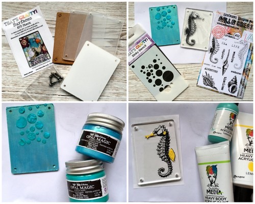 Seahorse ATC Stack by Anne Redfern - That's Crafty!