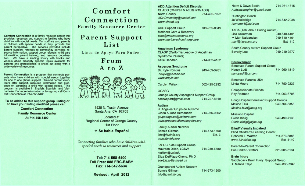 OC Community Resources: Comfort Connection
