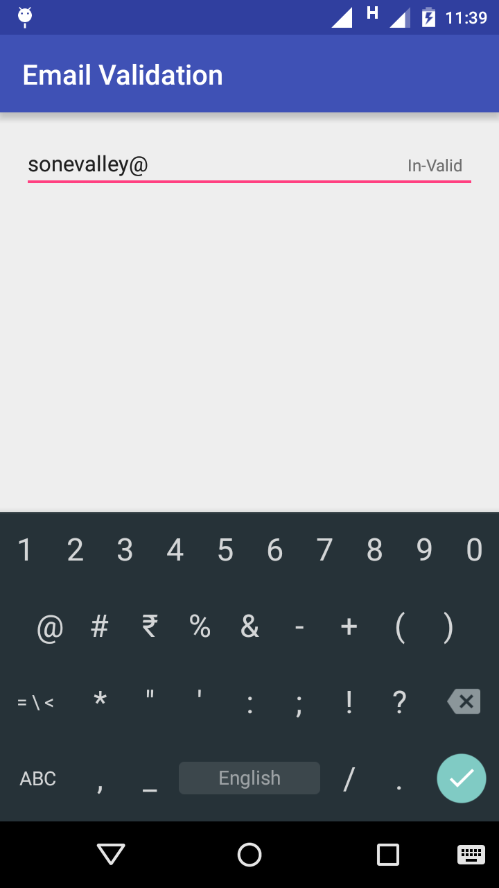 Validate Email In Android Sone Valley
