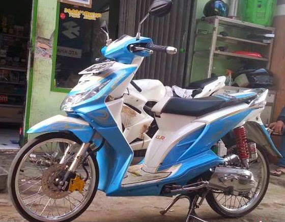 Honda Beat Biru SUSU Velg Jari | Modifikasi Honda | CB150R | Tiger ...
