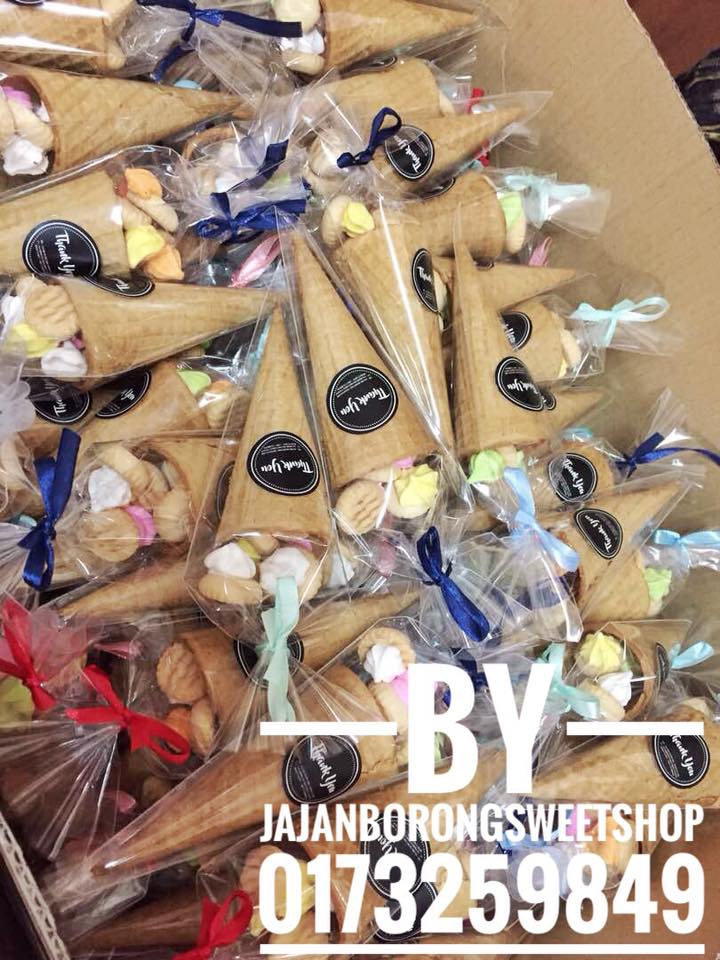 Jajan Borong Shah Alam: Tempahan VIP Biscuit cone doorgift
