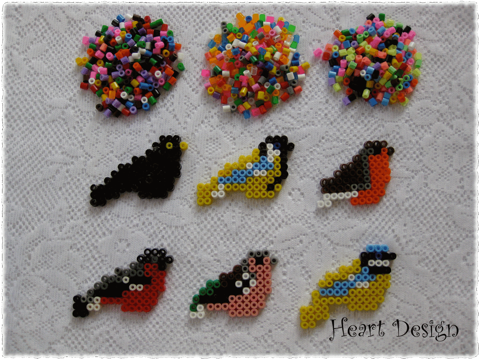 Heart Design: HAMA fugle og blomster (DIY)