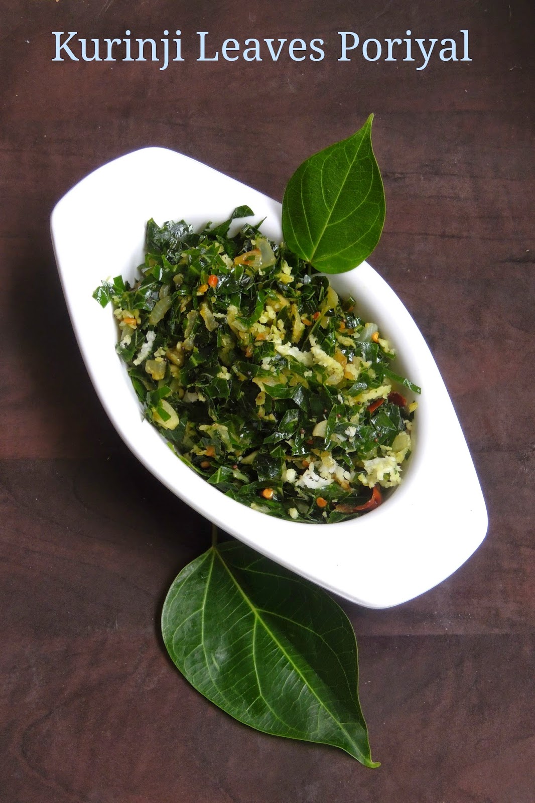 Priya's Versatile Recipes: Kurinji Leaves Poriyal/Stir Fried Kurinji Leaves