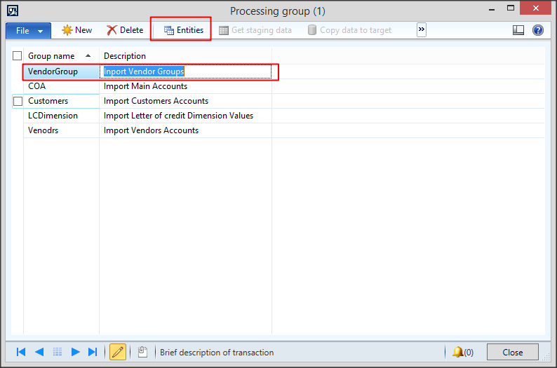 Dynamics AX Tips: Import Vendor Groups using Data Import framework | AX 2012 R3