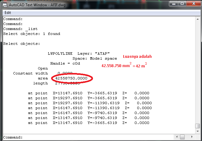 Cara Menghitung Luas Area pada Autocad - Kursus Komputer di Jogja | Les ...