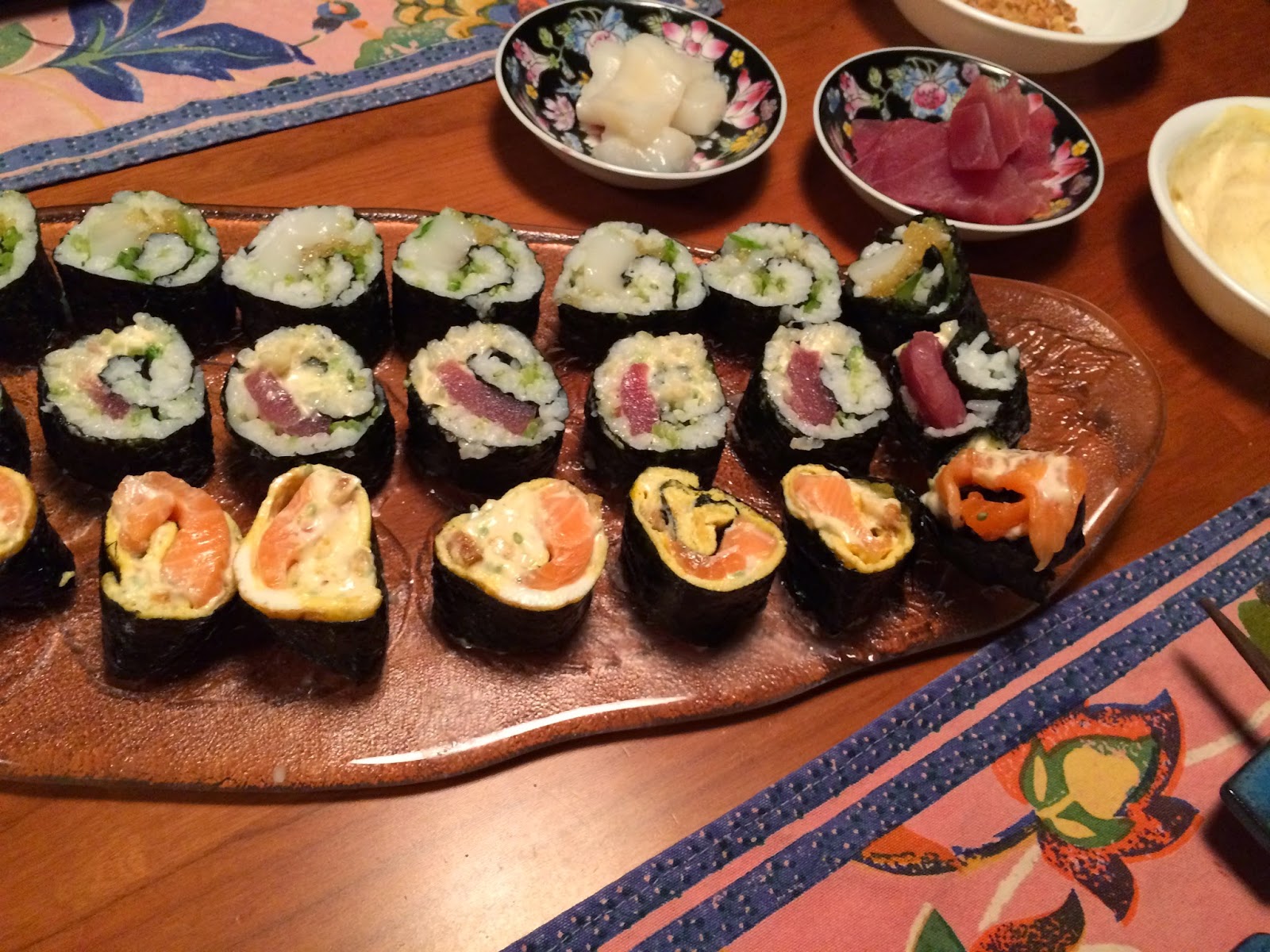 all recipes: Sushi night at home. Practice makes perfect.