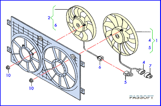 Passoft Touran: 006481 - Radiator Fan 2 (V177): Movement Restricted ...