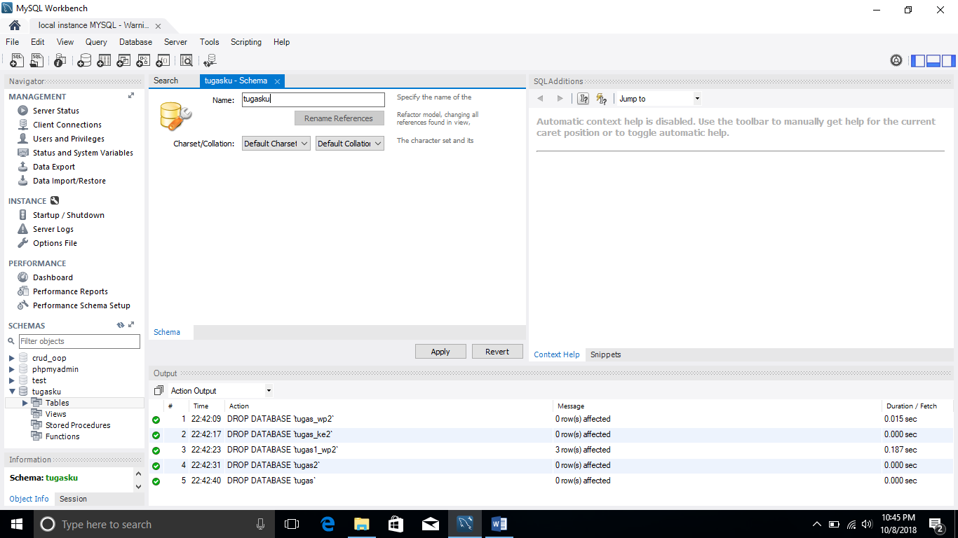 Cara Membuat Database dan Table dengan MYSQL Workbech ~ Blog Ardhan ...