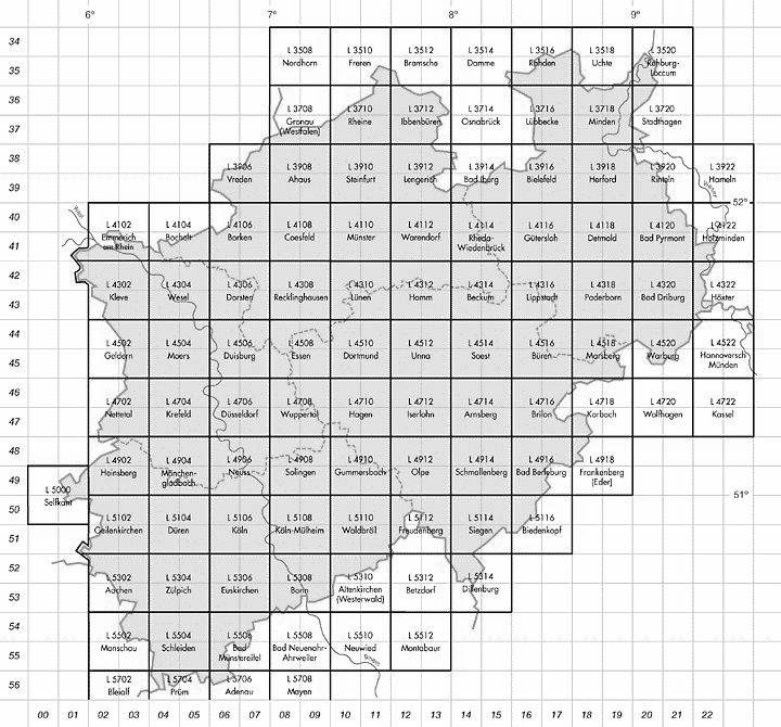 Verlag: LVA Nordrhein-Westfalen | Blattschnitte Index