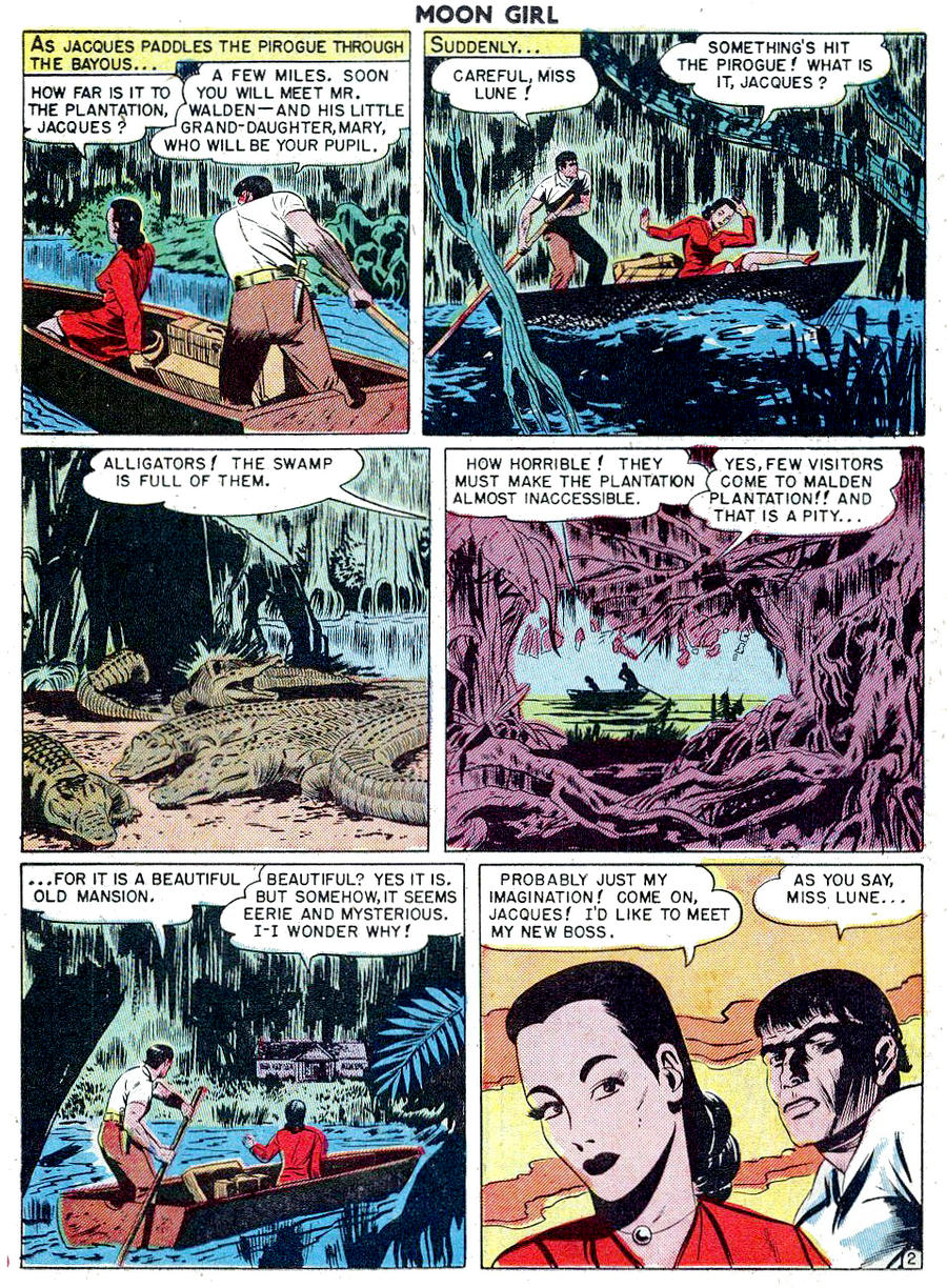 Pappy's Golden Age Comics Blogzine: Number 2085: Moon Girl is swamped