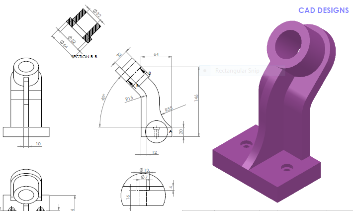 Solidworks part modeling Tutorials and PDF download - CAD DESIGNS