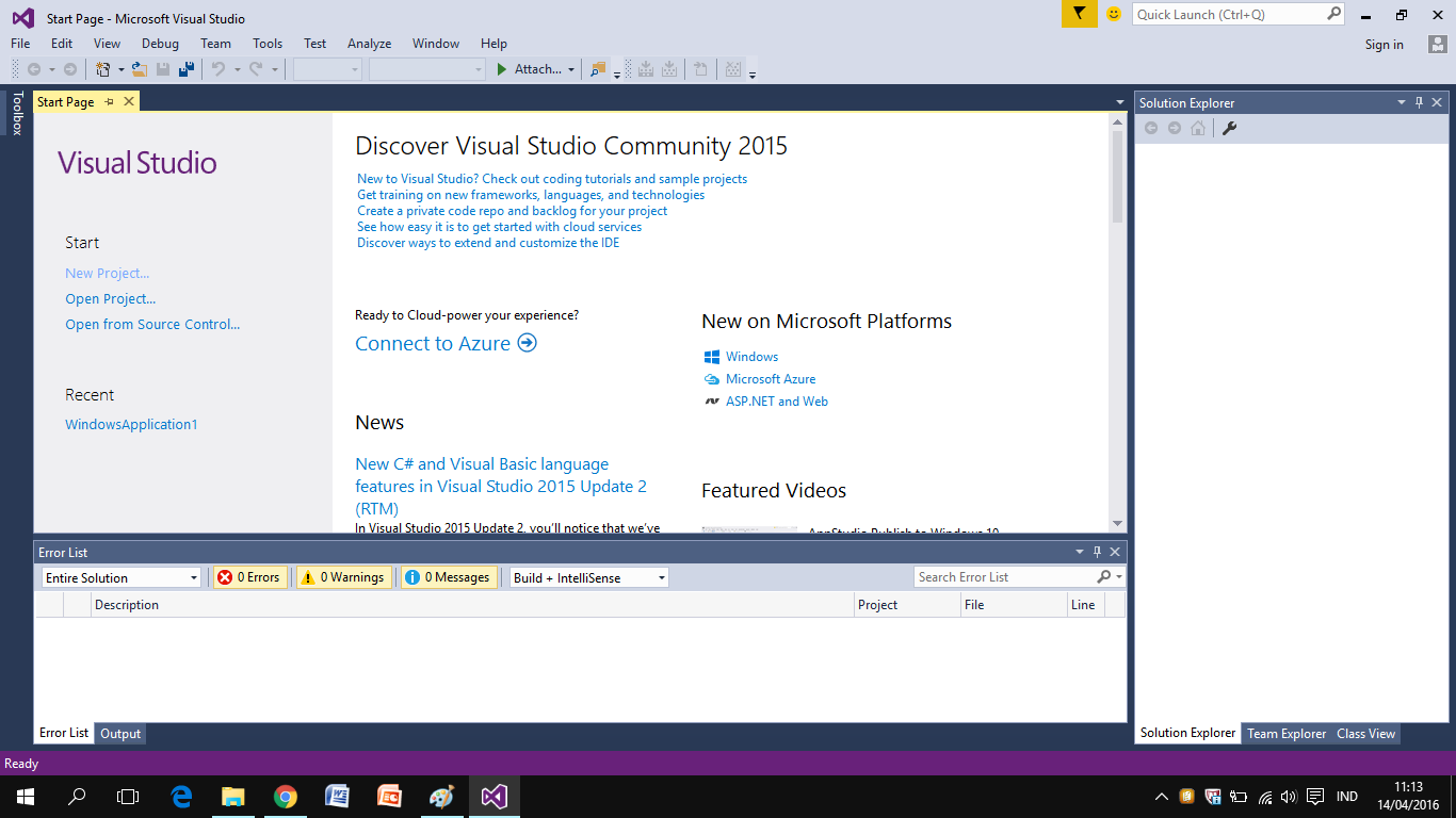 Smart Beyond : Sumber Informasi Anda : Mengenal Visual Studio 2015