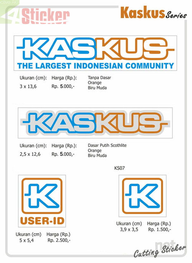 4 Sticker DC ( Design Cut): Sticker - Kaskus Logo