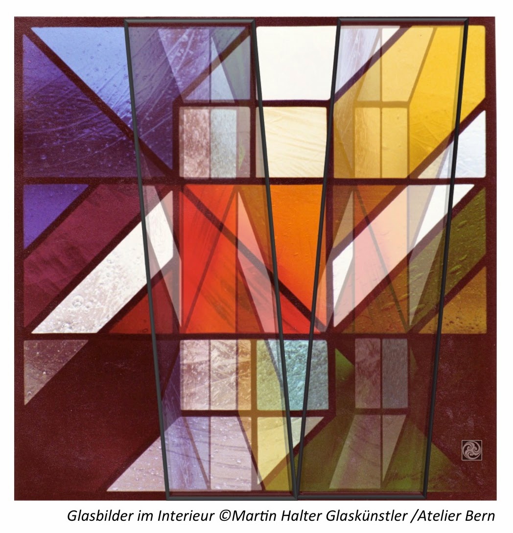 Moderne Glasmalerei Glaskunst ART IN MARTIN Atelier ©Martin Halter Bern