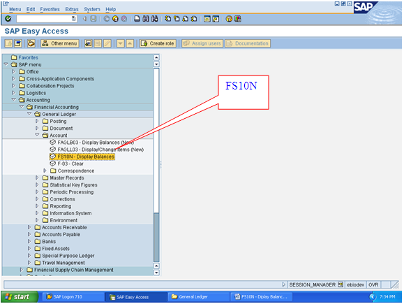 Free SAP Training Manuals: T Code-FS10N: SAP FI USER MANUAL