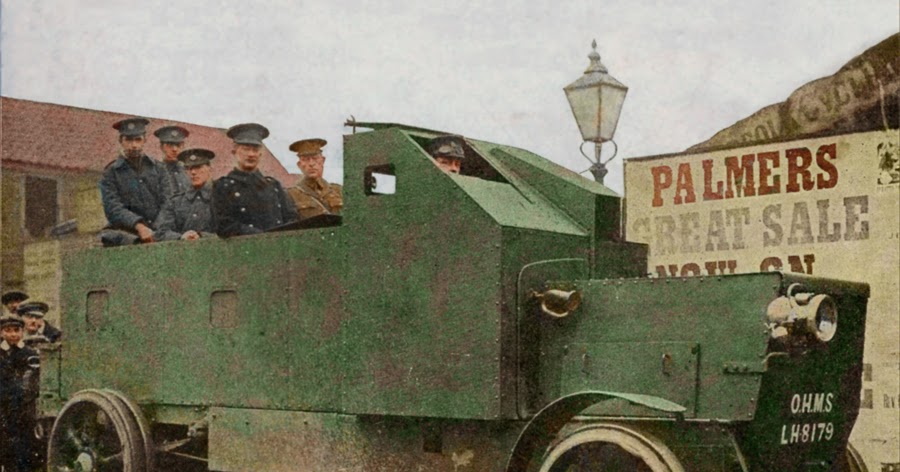 Armored Cars in the WWI: British War Office AEC Type-B Armoured Car M1915.