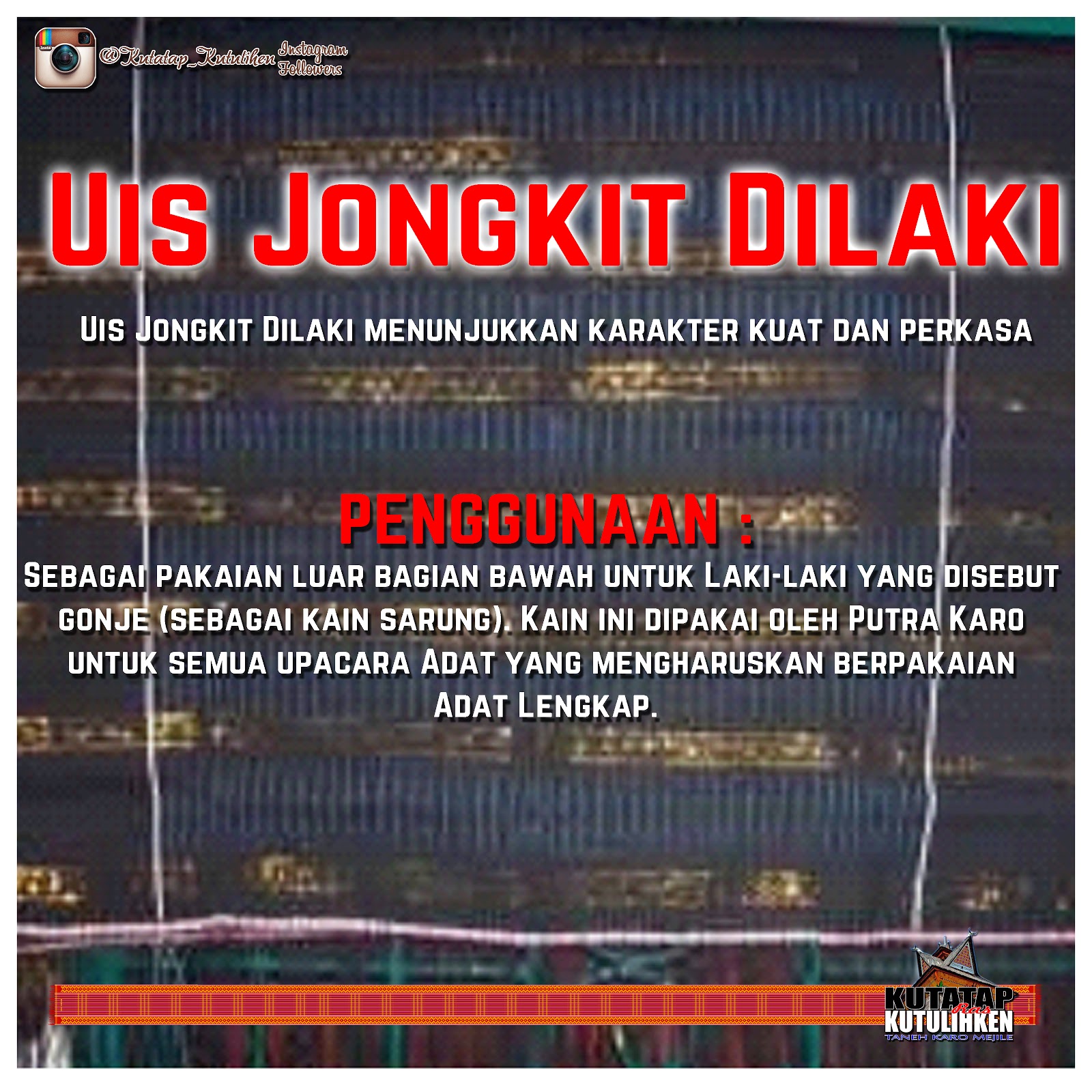 Uis Gara / Uis Adat Karo