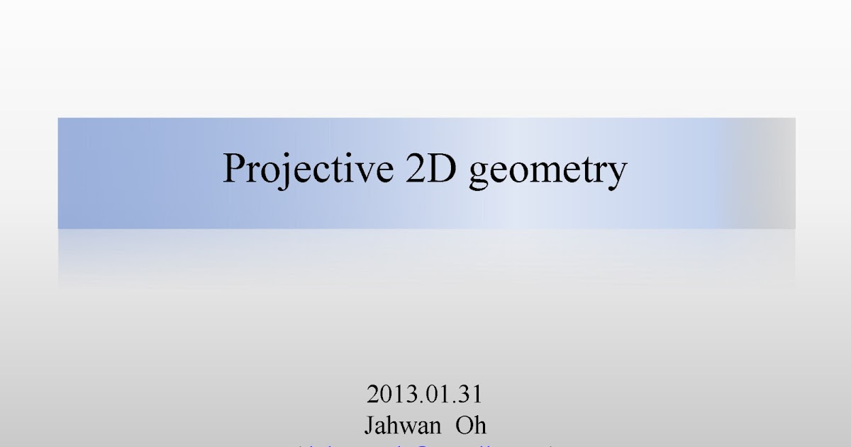 공부: Multiple View Geometry (3)
