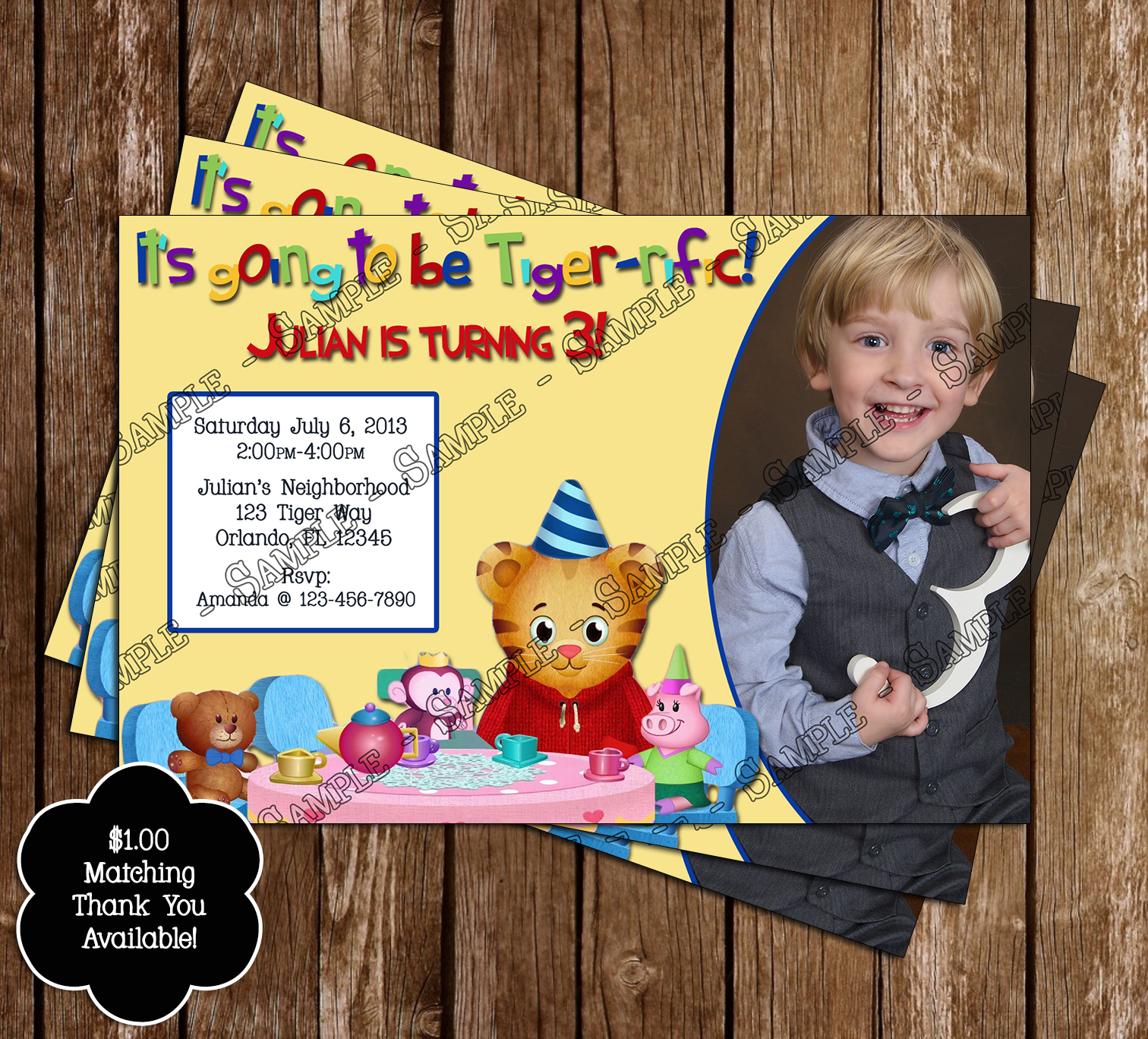 Novel Concept Designs: Daniel Tiger's Neighborhood Birthday Invitation ...