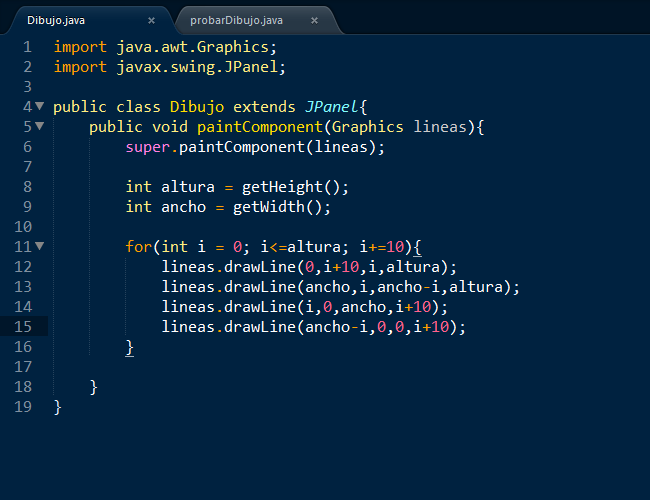 Ingeniero en Proceso: GUI y Graficos Java - Arte Lineal con ciclos y ...