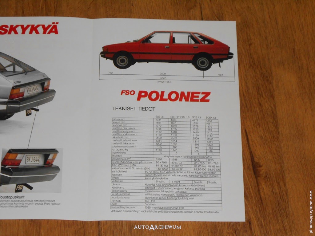 autoArchiwum | CZYTELNIA: FSO POLONEZ / PRIMA - PREZENTACJA PROSPEKTÓW ...