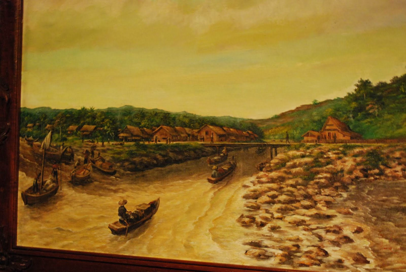 malacca-reloaded: artist illustration of ancient malacca in Malacca Museum